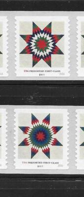 PNC 7 (2) Scott #5099a, (25c) Quilts, Presorted 1st Class, Plate B11111 ...