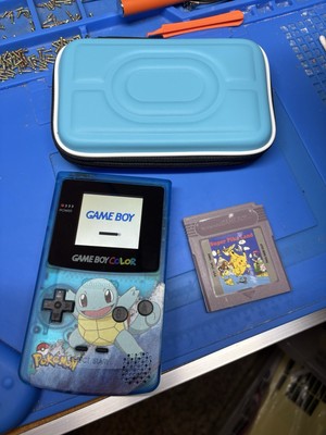 Backlit TFT Pokémon Gameboy Color Blue Nintendo GBC Cartridge Squirtle ...
