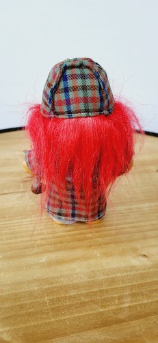Vintage Russ Troll Detective W/ Pipe Red Hair 5in Original Foot Sticker ...