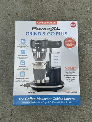 Grind and Go Plus Coffee Maker, Automatic Single-Serve Coffee Machine ...
