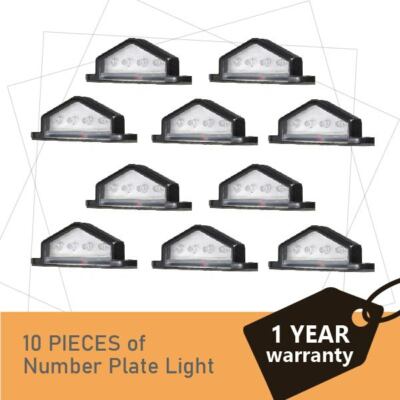 10 x LED NUMBER PLATE LIGHTS TRAILER TRUCK UTE CARAVAN 4 TOP QUALITY ...
