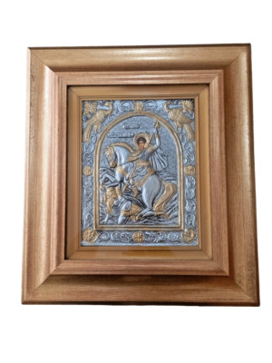 Icons - Greek Orthodox Icon Wooden Frame Glass