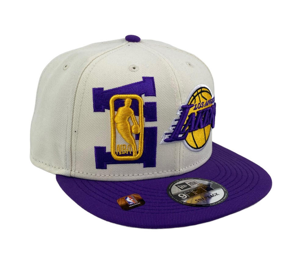 Los Angeles Lakers New Era 2022 NBA Draft 9fifty Snapback cream/purple ...