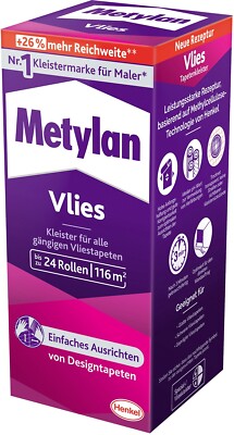 Metylan Vlies Tapetenkleister Pulver 720g Vliestapeten Kleister bis zu ...