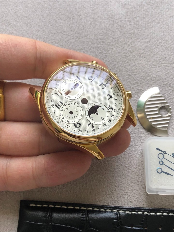 40mm Stainless Steel Gold Watch Case Kit for Longines Master Collection ...
