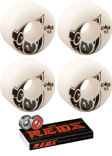 Pig Wheels Pig Head Conical Skateboard Wheels - 53mm 101a + bearings ...