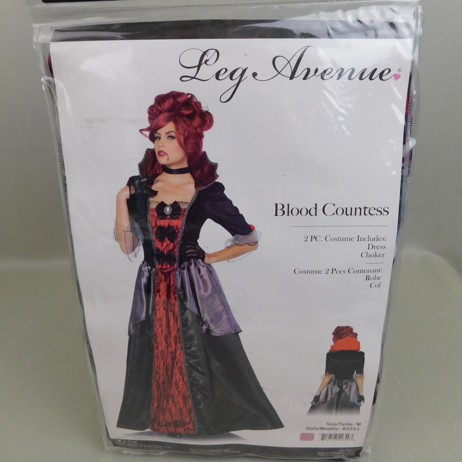 Leg Avenue Deluxe Blood Countess Vampire Halloween Cosplay Costume ...