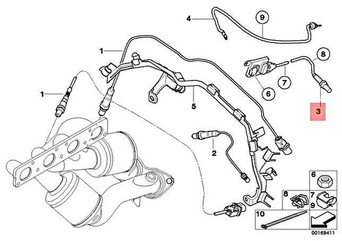Genuine BMW E60 E61 E63 E64 E90 E91 E92 E93 325i 325xi Nox Sensor 11787587129 | eBay