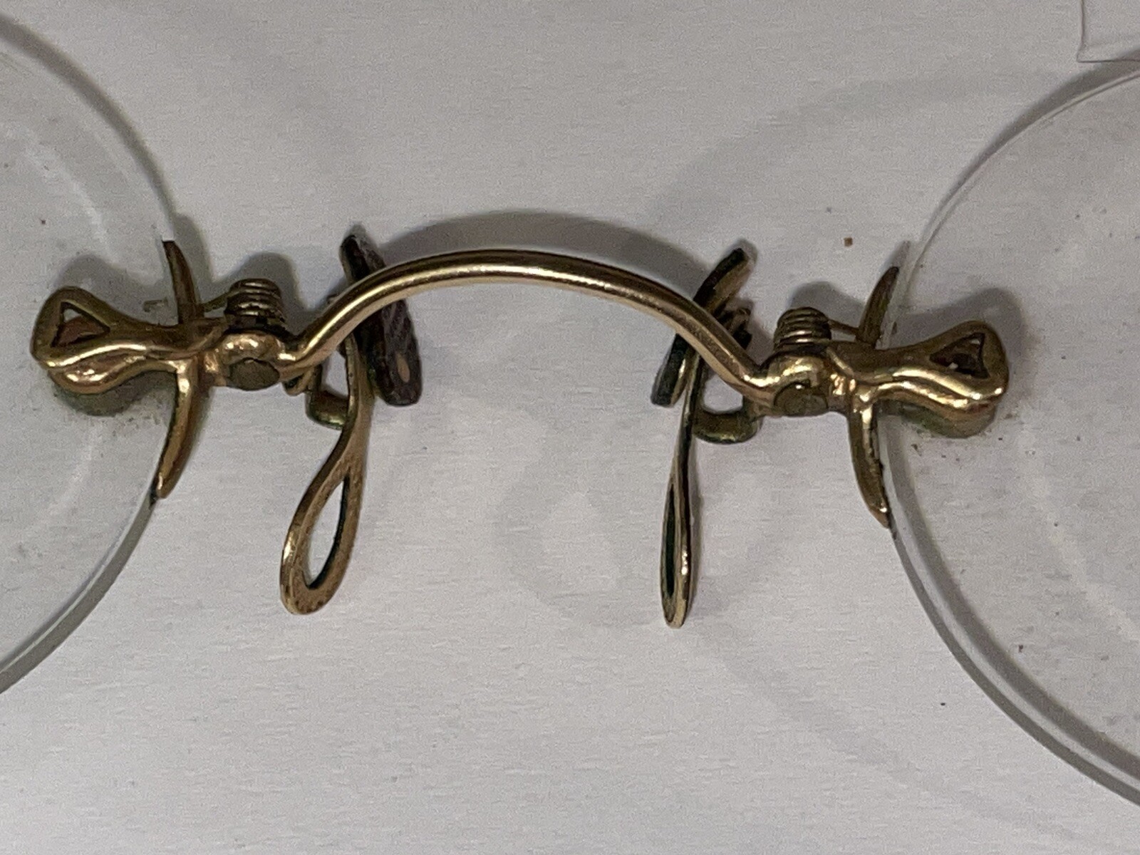 Vintage 1900's TRIUMPH Prince Nez Eyeglasses ORIGINAL CASE DETROIT 4 1/ ...