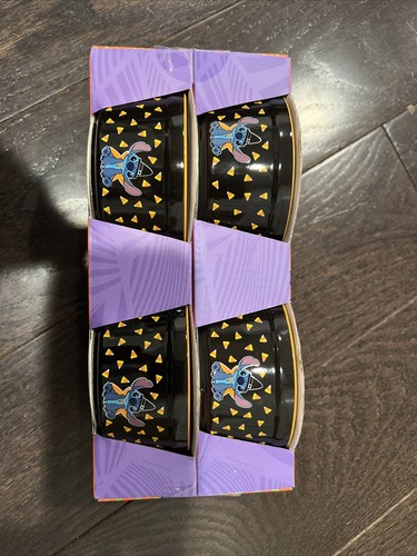 Set of 4 Disney Ceramic Halloween Ramekins Stitch Candy Corn Witches ...