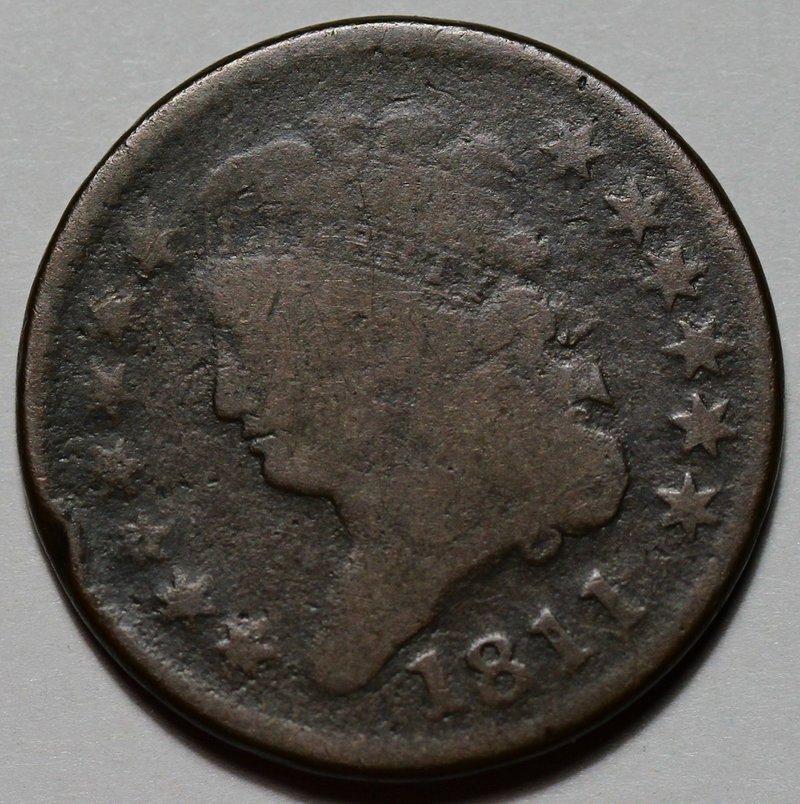 1811 Classic Head Half Cent - Damage - US 1/2c Copper Coin | eBay