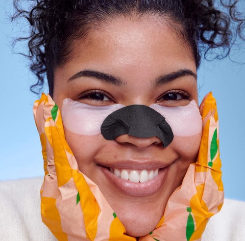 Sephora Face Eye & Body Glow Masks & Silver Makeup Bag Blackhead 8-Pc ...