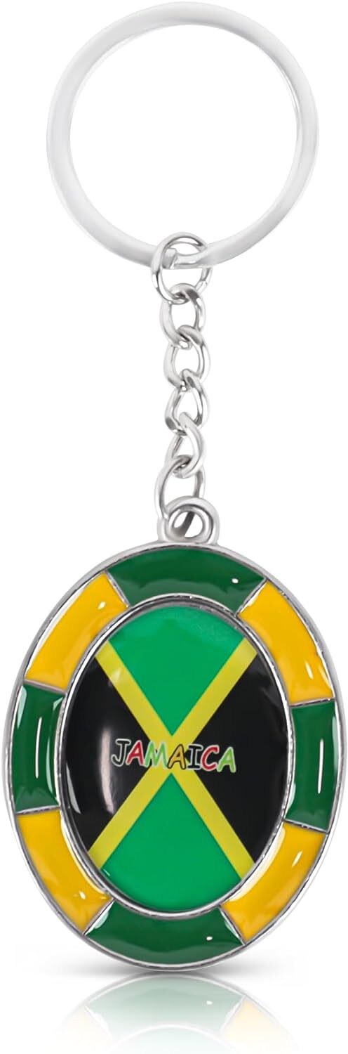 SandT Collection Caribbean Flag Oval Keyring Keychain | eBay