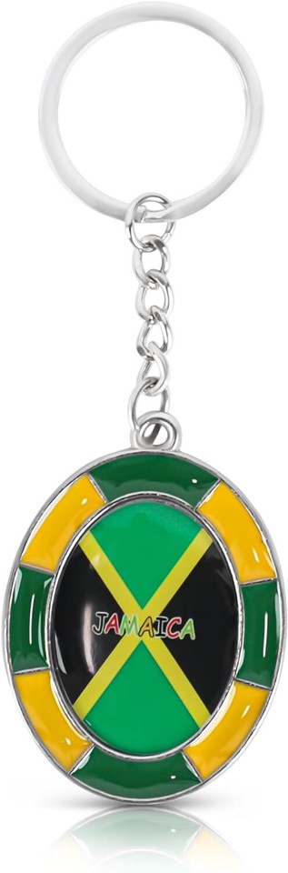 SandT Collection Caribbean Flag Oval Keyring Keychain | eBay