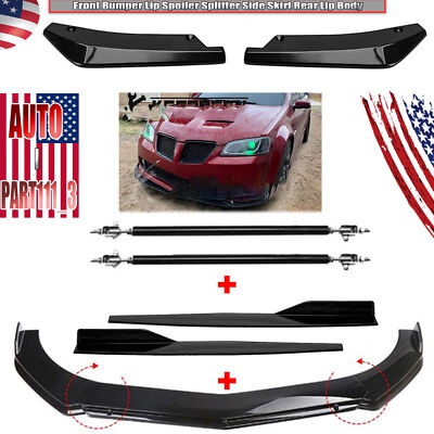 Front Bumper Lip Spoiler Splitter Side Skirt Rear Lip Body For Pontiac ...