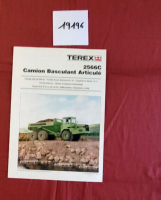 N°19196 / dépliant TEREX 2566C camion basculant articulé / 11.1994 | eBay