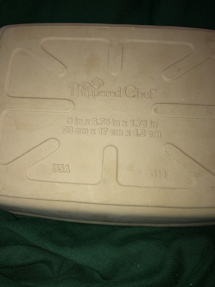 Pampered Chef Stoneware Ridged Baker Rectangle Bacon Roast Pam #5114 | eBay