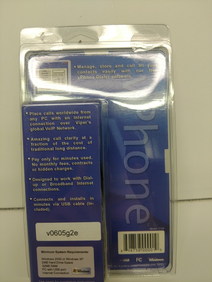 VIPER VPHONE INTERNET TELEPHONE 2100 WINDOWS XP COMPUTER PHONE | eBay