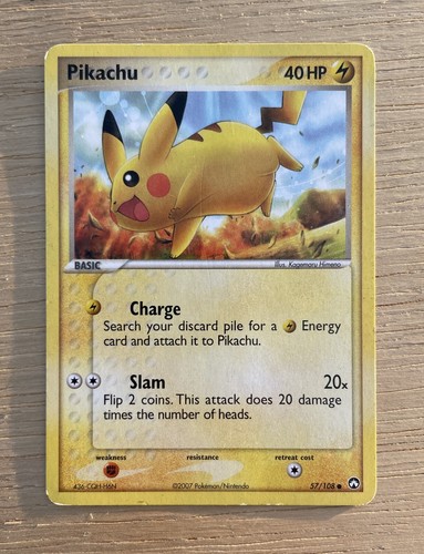 NINTENDO POKEMON Card Pikachu 57/108 Reverse Holo EX Power Keepers ...
