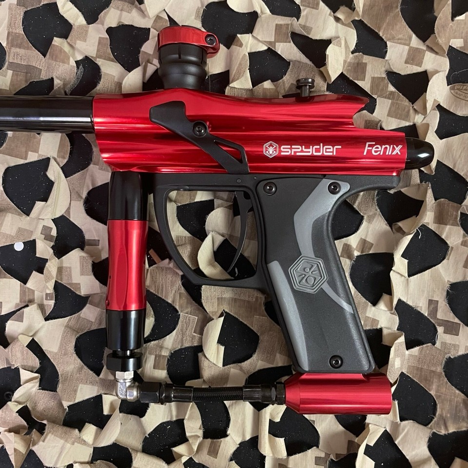NEW Kingman Spyder Fenix Electronic Paintball Gun - Gloss Red | eBay