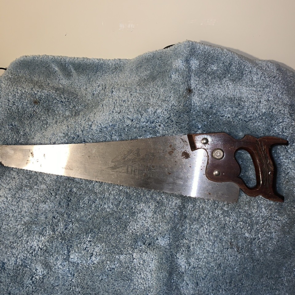 Vintage Disston K-5 Keystone Defender 10 TPI Antique Wood Hand Saw | eBay