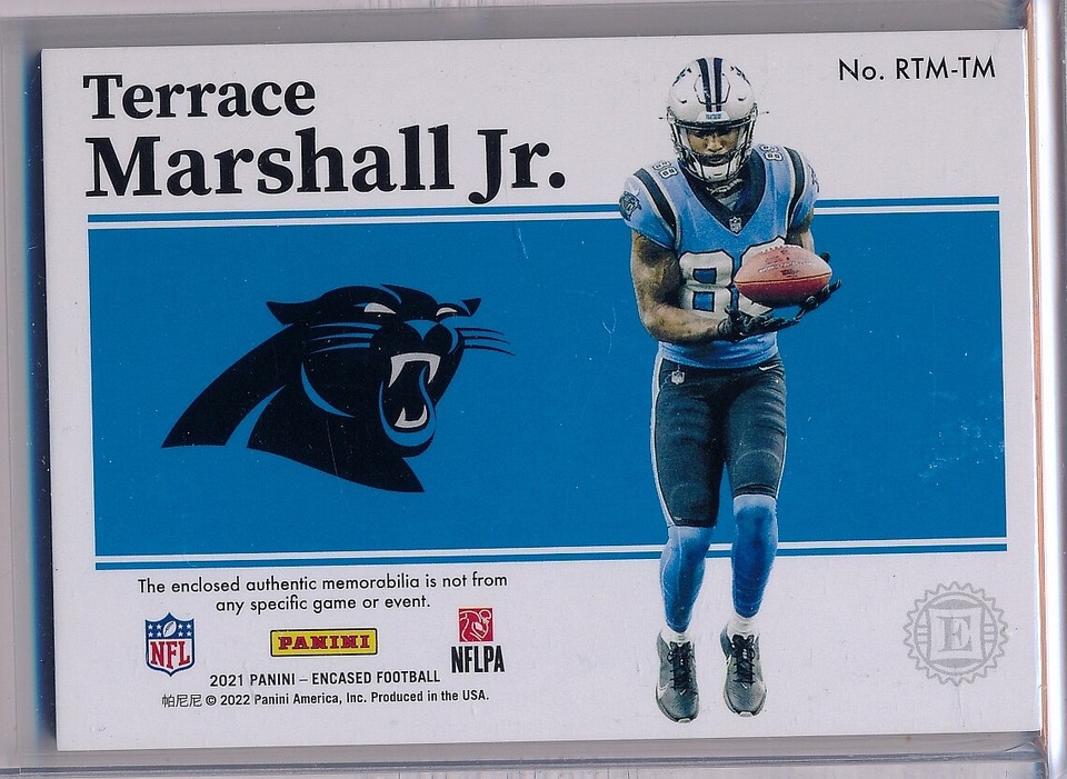 TERRANCE MARSHALL - 2020 Encased BLUE Quad Patch /50 - Panthers RC | eBay