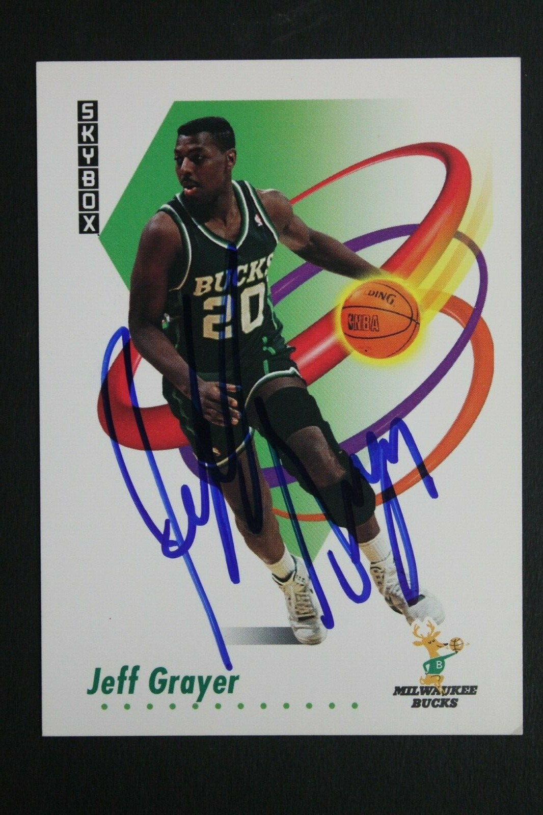 Jeff Grayer Bucks Iowa State Signed 1991 Skybox #157 Autographed NBA ...