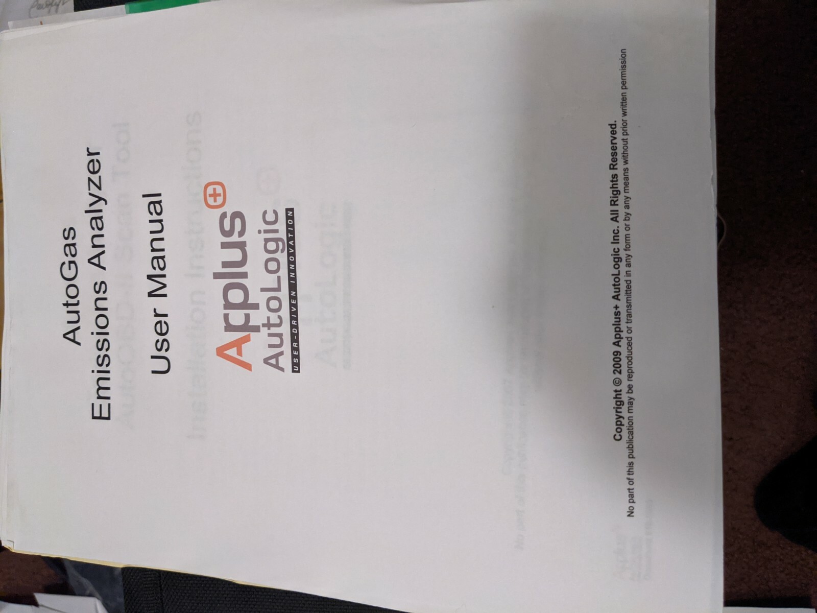 APPLUS AUTOLOGIC PORTABLE GAS ANALYZER 310-0220 | eBay