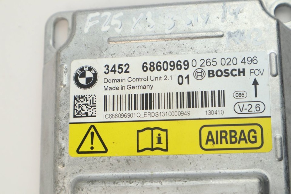 BMW F25 X3 SRS ICM Steuergerät Einheit 6860969 | eBay