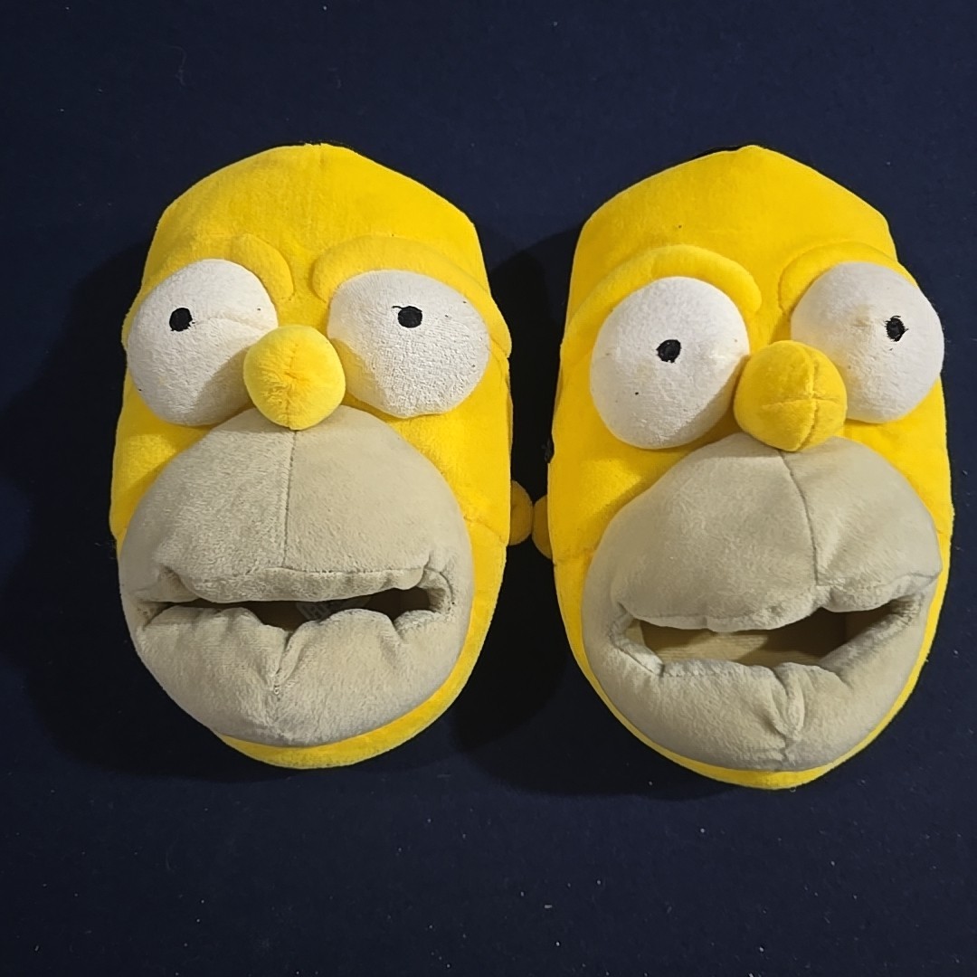 2008 The Simpsons Homer Simpson Plush Slippers - Adul… - Gem