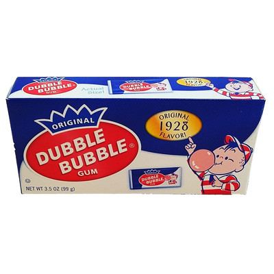 Original Dubble Bubble Chewing Gum With Comic Wrapper - 3.5 Oz. Theater ...