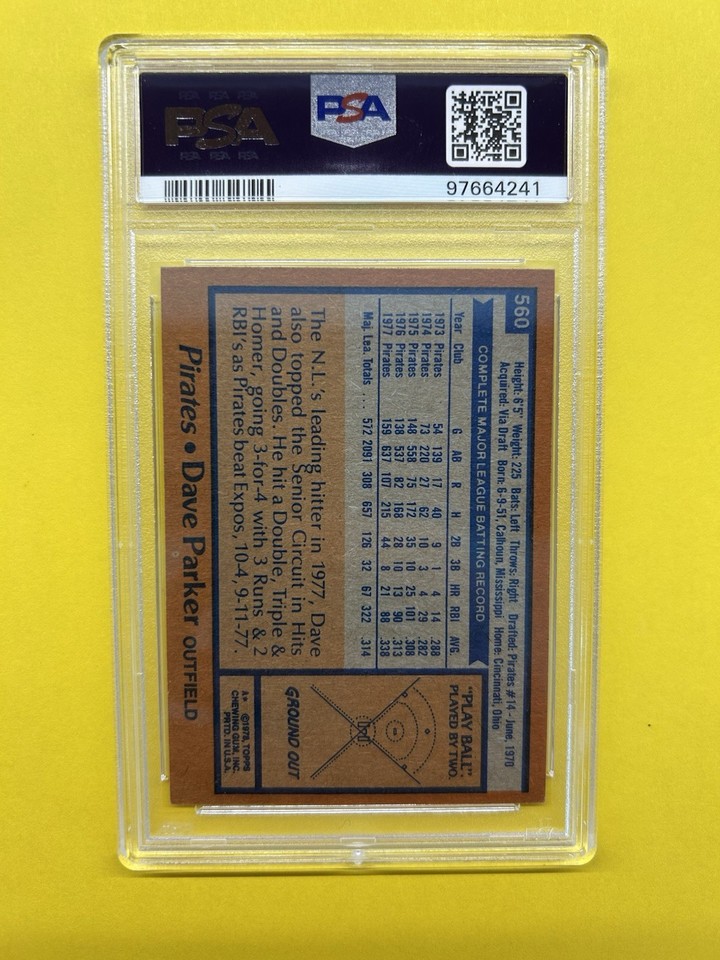 1978 Topps - Dave Parker #560 PSA 5 EX **Centered** | eBay