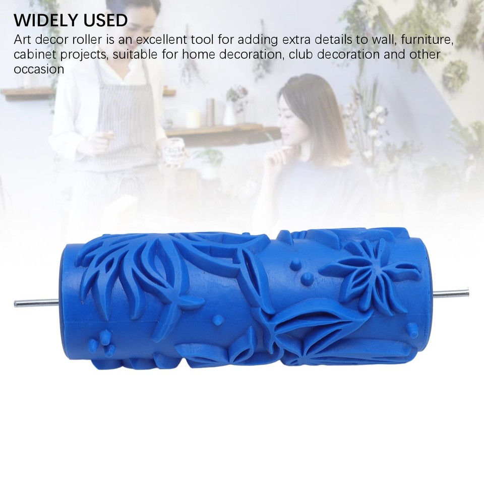 Pattern Paint Roller 5in Brush Sleeve Texture Stencil For Walls Ceiling ...