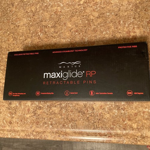 Maxius MaxiGlide RP Hair Straightener Flat Iron Retractable Detangling ...