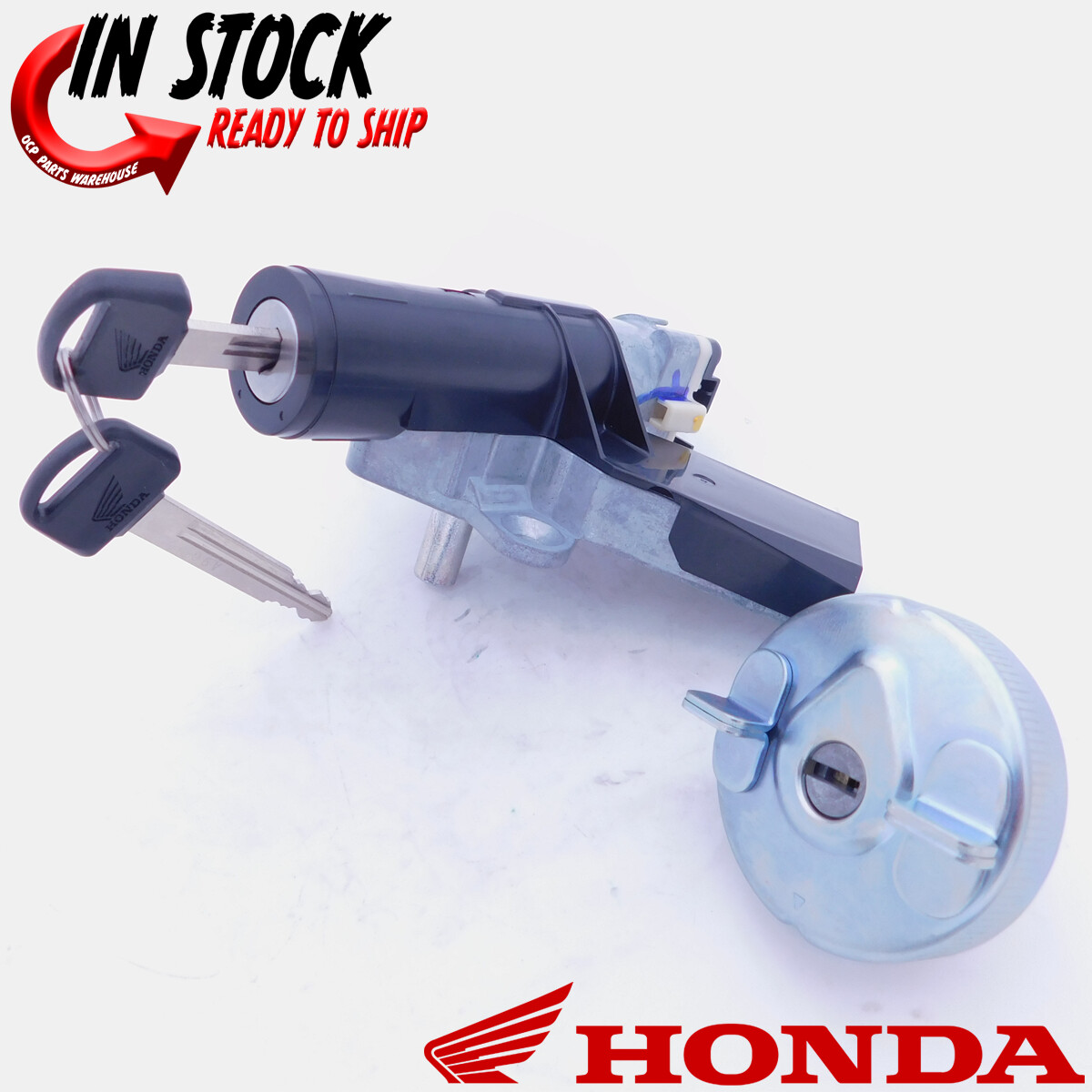 NEW GENUINE HONDA IGNITION SWITCH FUEL CAP LOCK SET 2007 - 2009 RUCKUS ...