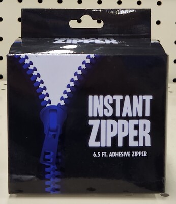 Instant Zipper 6.5' Adhesive Stick On Zipper New Free Shipping | eBay