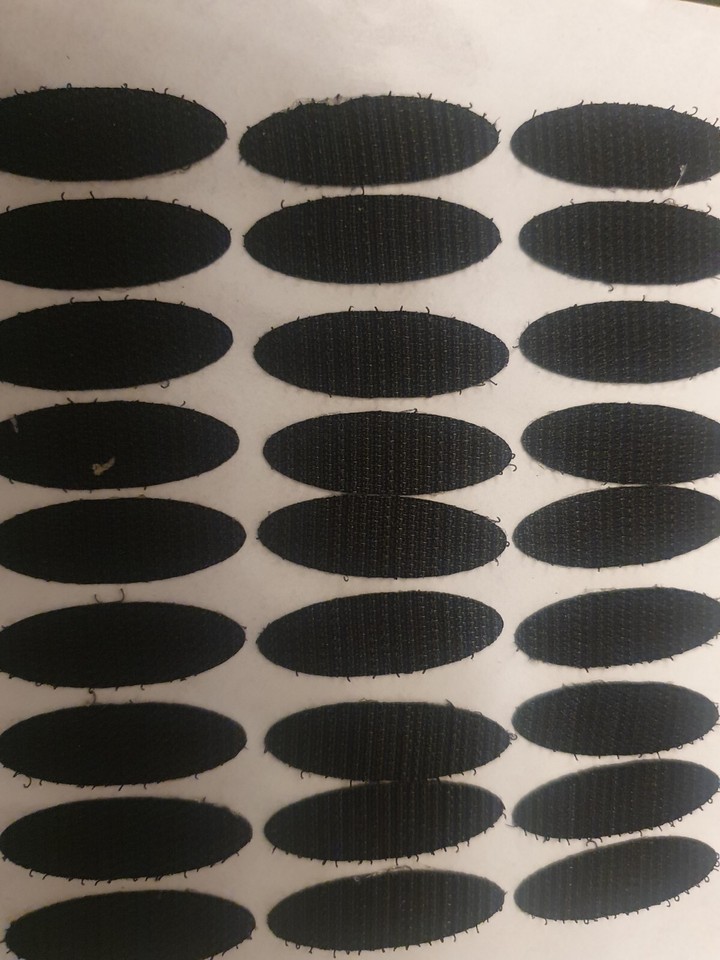 VELCRO® Oval Sticky Pads – 4 Sizes – Black or White – Hook, Loop or ...