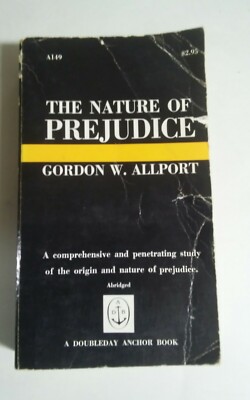 The Nature of Prejudice Paperback Gordon Allport Book | eBay