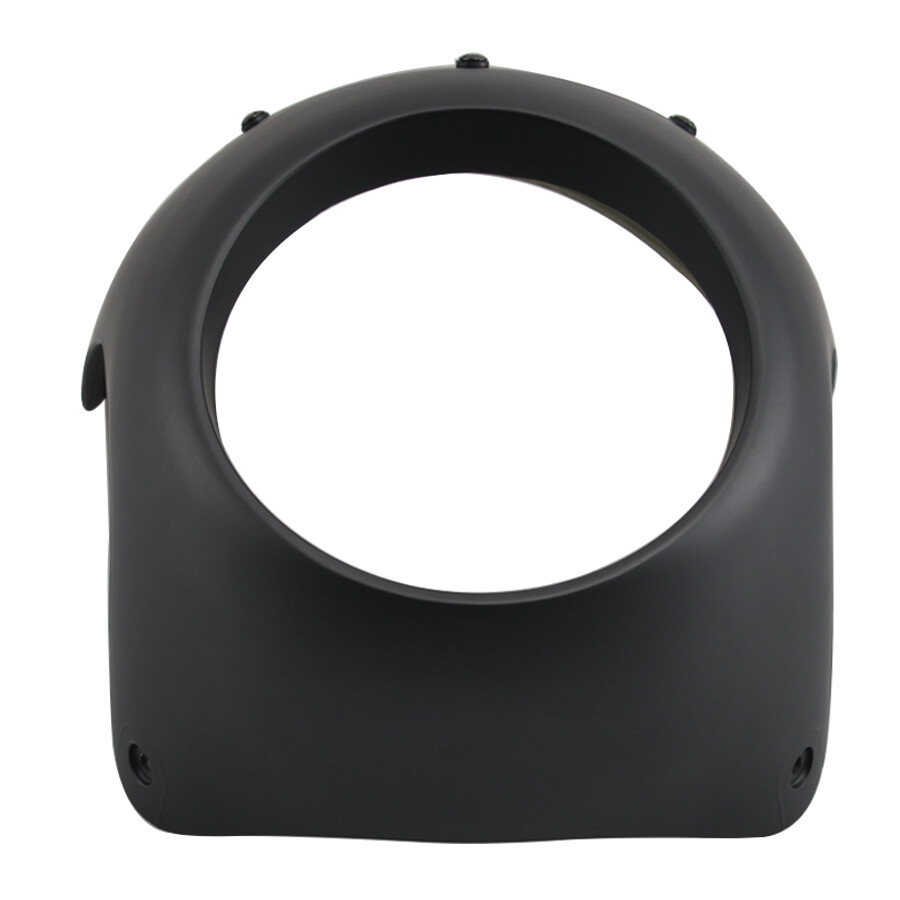 Universal Black Cafe Racer 7" Round Headlight Fairing Windshield Screen ...