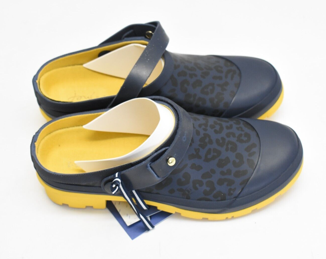 Joules Womens Printed Welly Clog with Backstrap Navy Leopard Size 7 ...