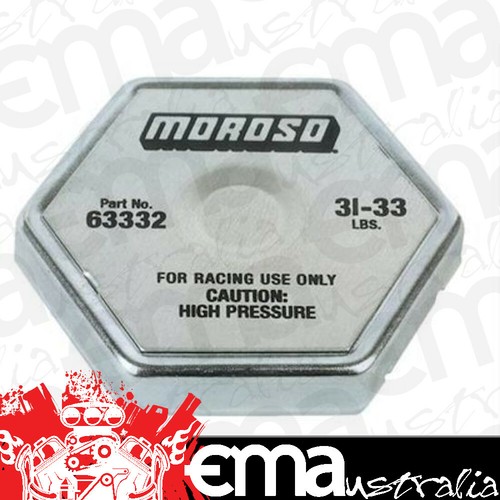 Moroso MO63332 Racing Radiator Cap; 31-33 Lbs.; Circle Track and Road ...
