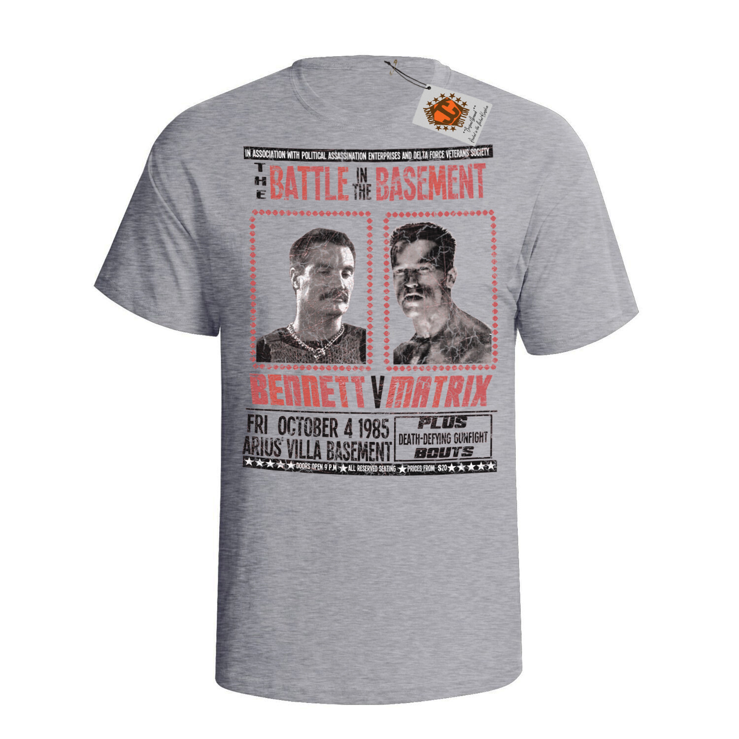 Commando Mens Quality Cotton T-Shirt Movie Inspired Matrix V Bennett ...