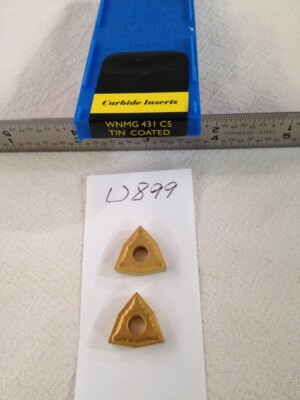 10 NEW WNMG 431 CARBIDE INSERTS. GRADE: C5. TIN COATED. GENERAL PURPOSE ...