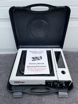 Max Burton White Portable Stove Burner by Athena new in Hard Case W ...