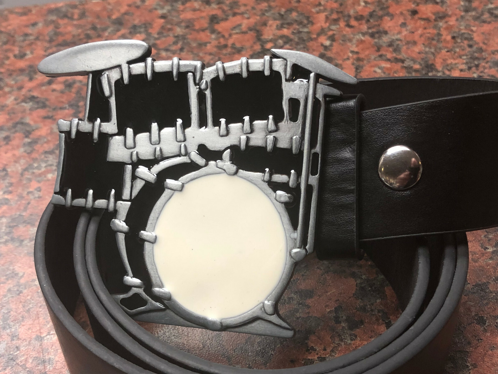 DRUMMER Buckle + FREE BELT musician gift drum set music heavy metal ...