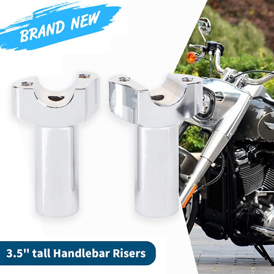 3.5" Straight Aluminum Handlebar Risers For Harley Fat Boy Road Glide ...