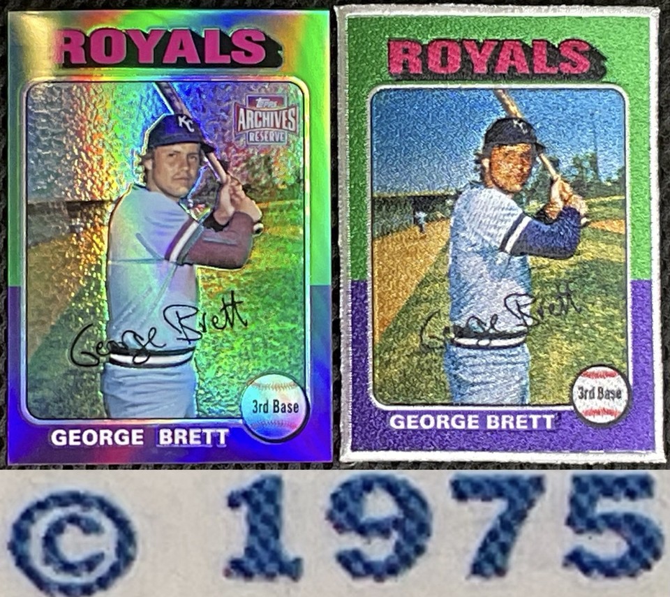 1975 Topps George Brett Cloth Blank Back Refractor RARE SSP Rookie RC ...