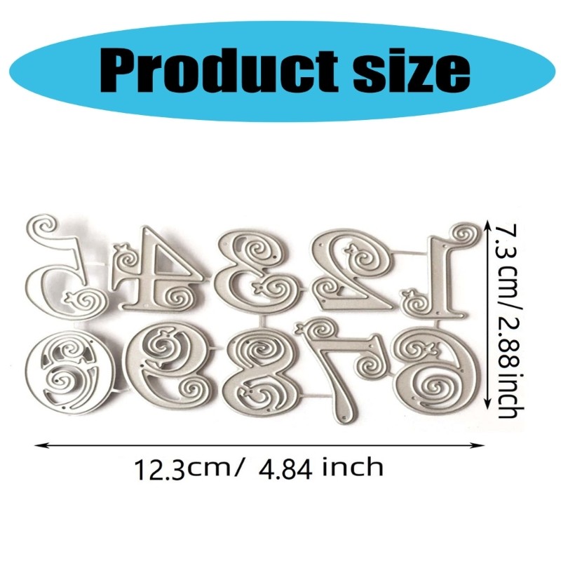 Carbon Steel Die Cut Number Cutting Dies Embossing Stencils for ...