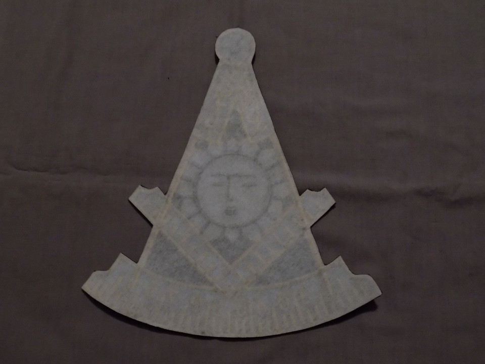 Large Masonic Past Master 10" Iron On Patch with Square Black Yellow ...