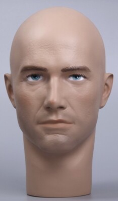 Mannequin Male Head Lifesize Realistic Hand Painted Model TE30 © NEW | eBay